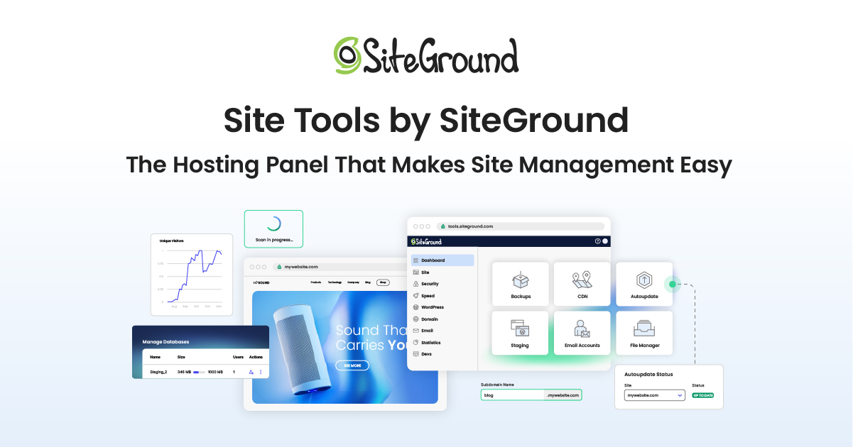 Site Tools by SiteGround: The Hosting Panel That Makes Site Management Easy
